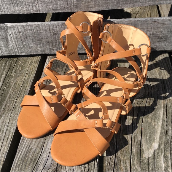 Boutique | Shoes | Chestnut Leather Gladiator Sandals New | Poshmark